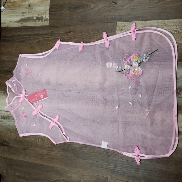 MAN YAN | Intimates & Sleepwear | Nwt Man Yan Pink See Through ...
